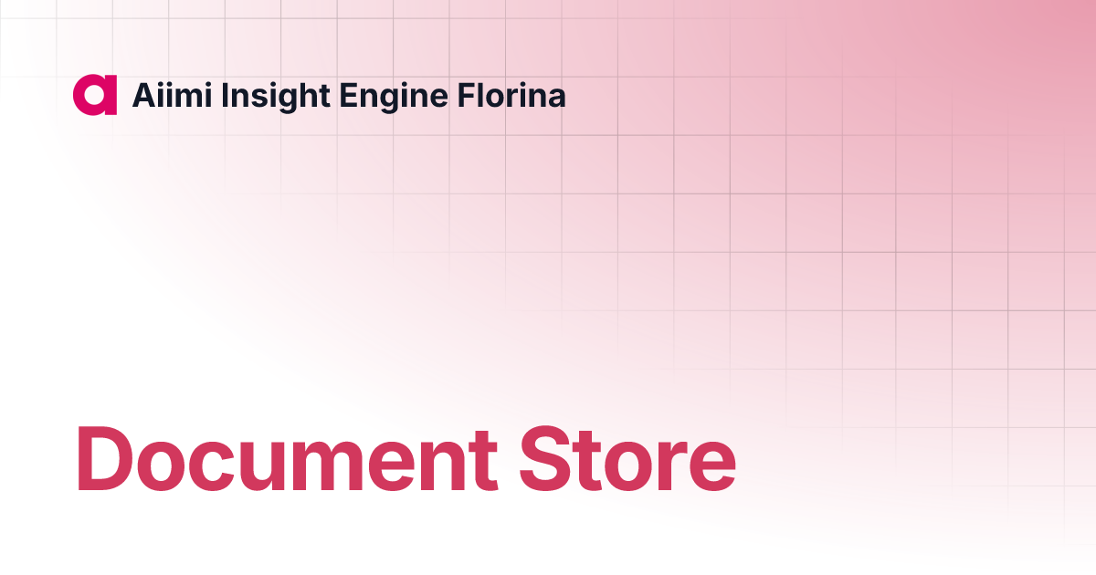Document Store | Aiimi Insight Engine Florina