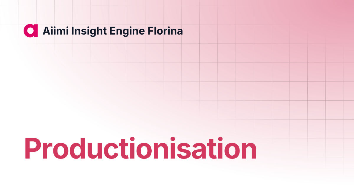 Productionisation | Aiimi Insight Engine Florina