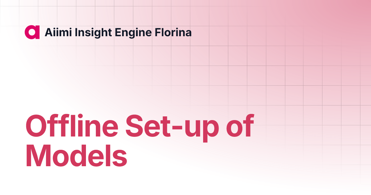 Offline Set-up of Models | Aiimi Insight Engine Florina