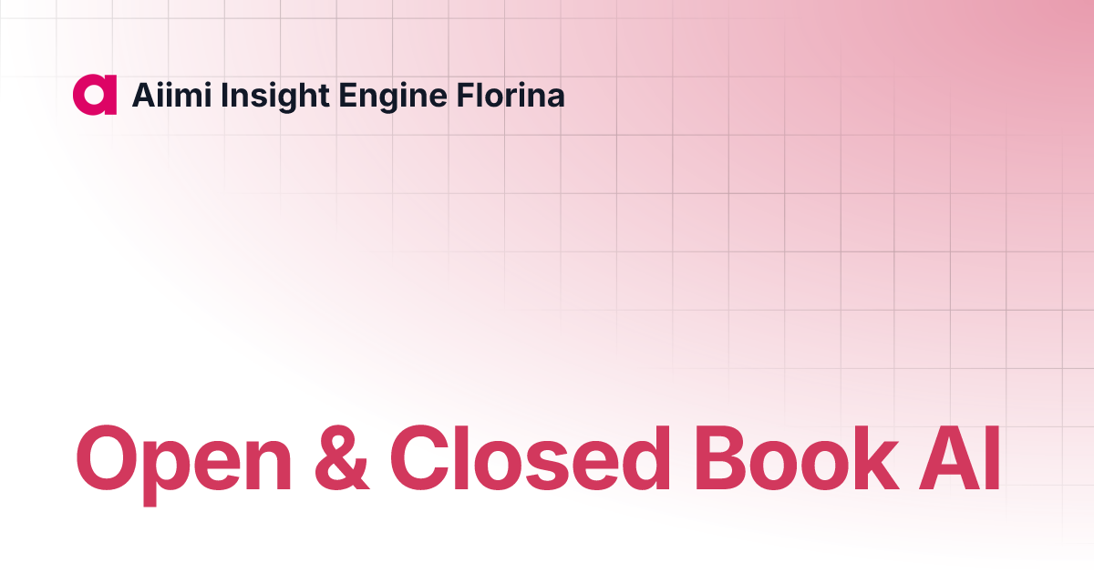 Open & Closed Book AI | Aiimi Insight Engine Florina