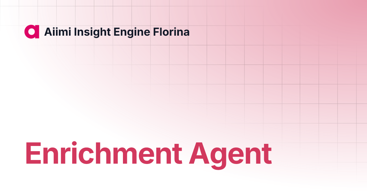 Enrichment Agent | Aiimi Insight Engine Florina