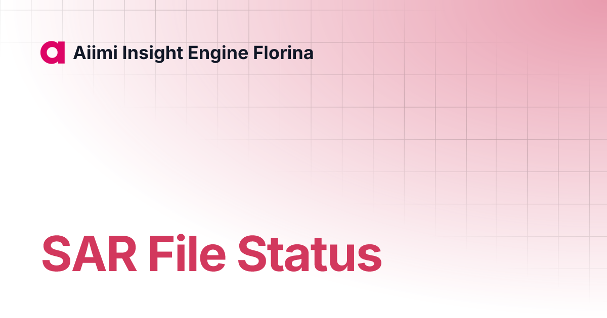 SAR File Status | Aiimi Insight Engine Florina