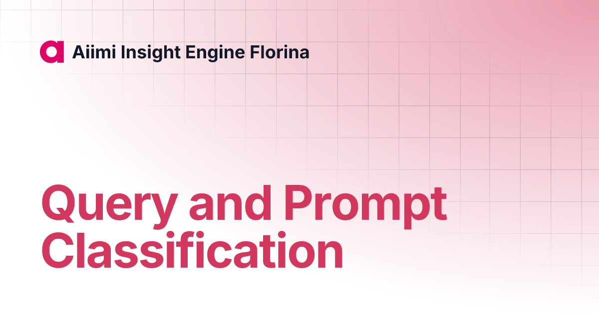 Query and Prompt Classification | Aiimi Insight Engine Florina