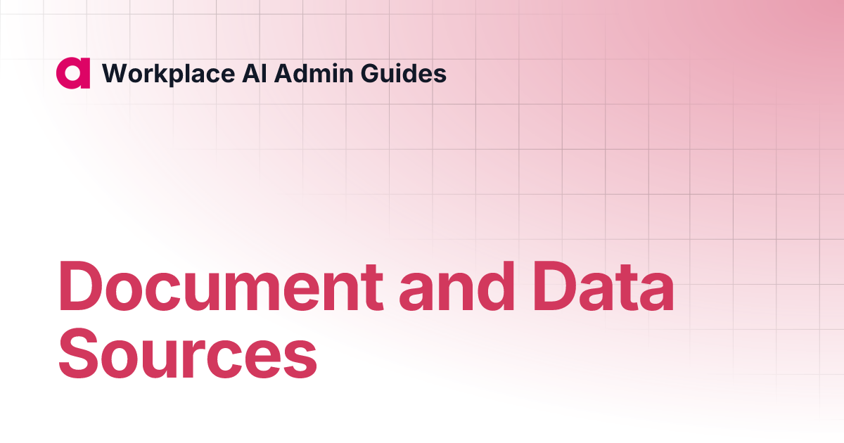 Document and Data Sources | Aiimi Insight Engine