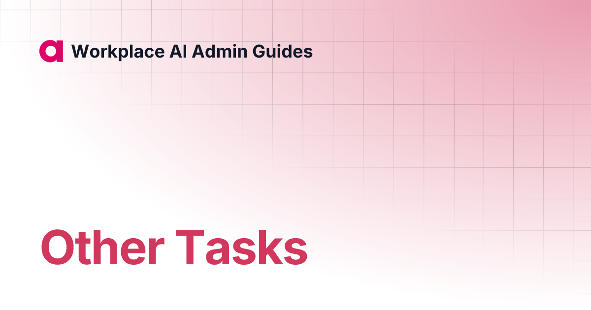 Other Tasks | Aiimi Insight Engine