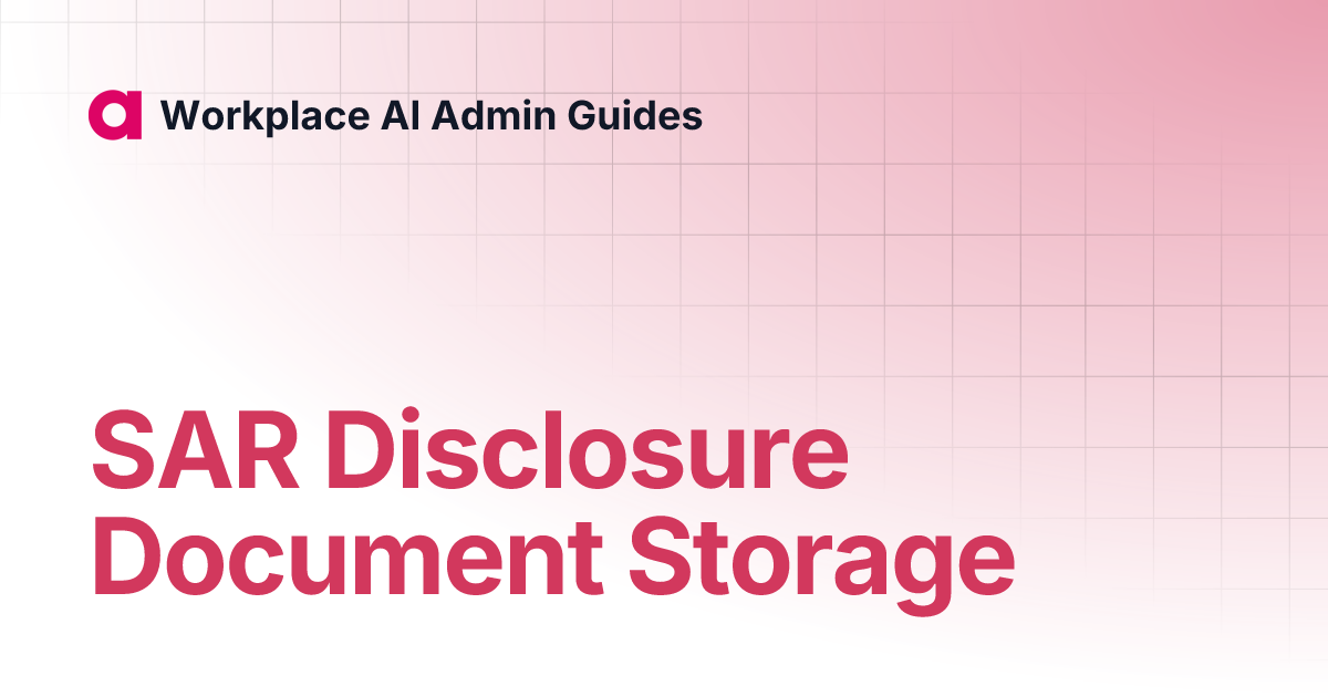 SAR Disclosure Document Storage | Aiimi Insight Engine